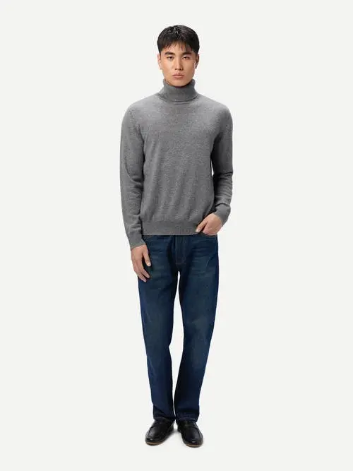 Gobi Cashmere Turtleneck Cashmere Sweater - Dim Gray