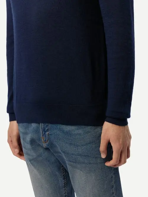 Gobi Cashmere Cashmere Silk High Neck Sweater - Mood Indigo