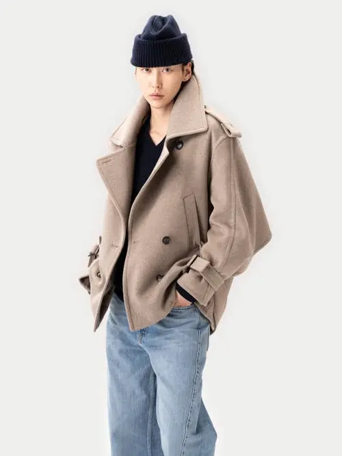 Gobi Cashmere Trench-style Peacoat
