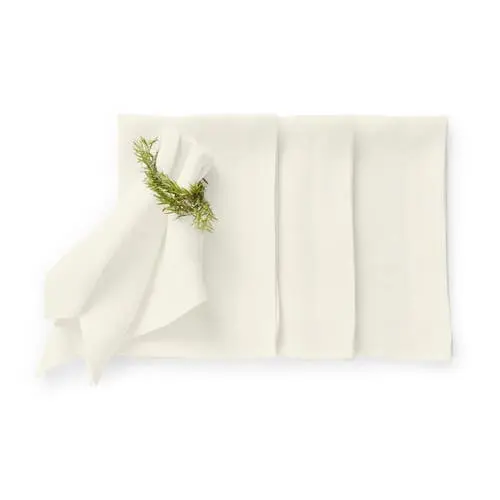 SOLINO HOME Linen Dinner Napkinssonoma - Ivory