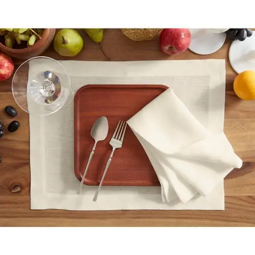 SOLINO HOME Linen Dinner Napkinssonoma - Ivory