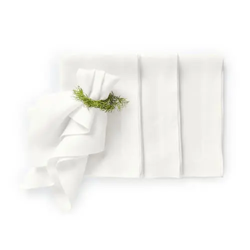 SOLINO HOME Linen Dinner Napkinssonoma - White