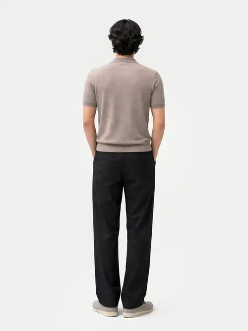 Gobi Cashmere Classic Polo Shirt With Short Sleeve