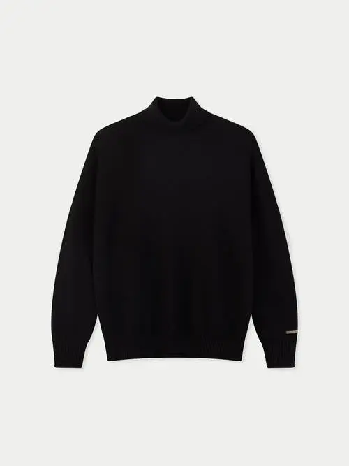 Gobi Cashmere Turtleneck Sweater - Black
