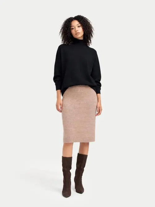 Gobi Cashmere Turtleneck Sweater - Black