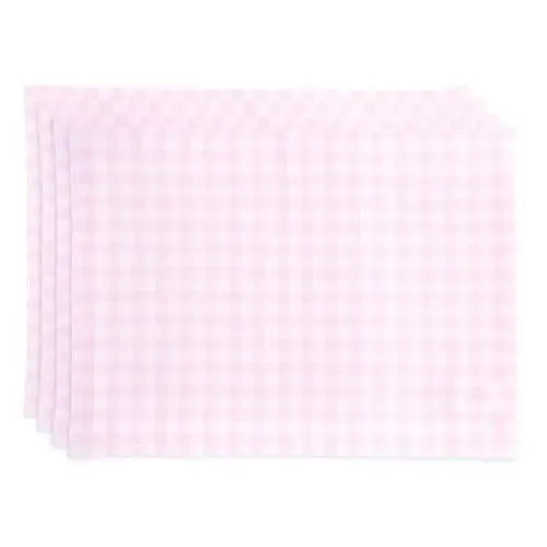 SOLINO HOME Linen Placematsgingham Check - Marshmellow Pink