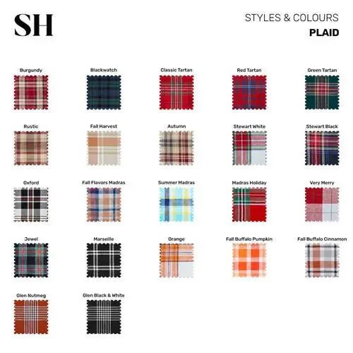 SOLINO HOME Linen Placematsstewart Plaid
