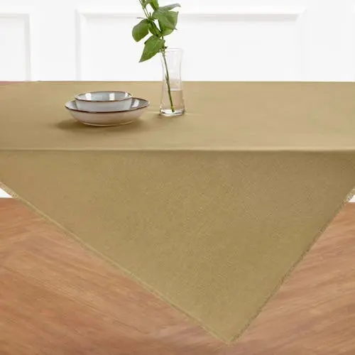 SOLINO HOME Linen Table Throwfringe - Kelp