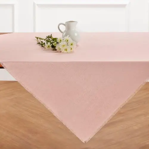 SOLINO HOME Linen Table Throwfringe - Misty Pink