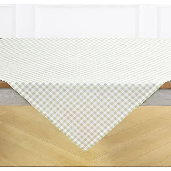 Solino Home Linen Table Throw 52 X 52 Inch For Dining Table - Sage