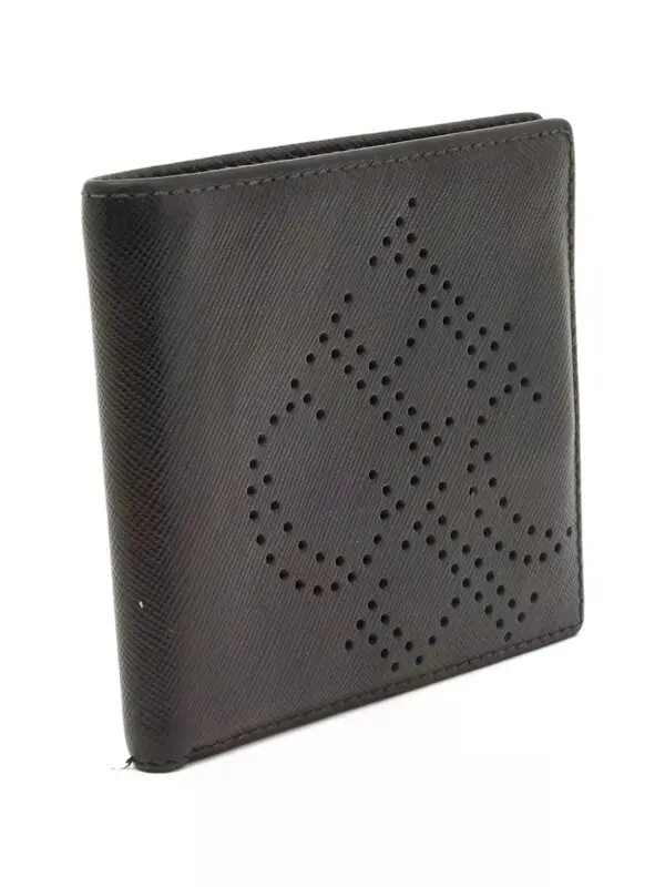 Carolina Herrera Perforated-logo Leather Wallet