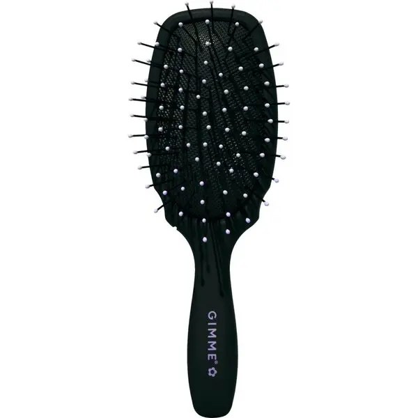 GIMME BEAUTY Mini Travel Detangler Brush With Anti-static - Black