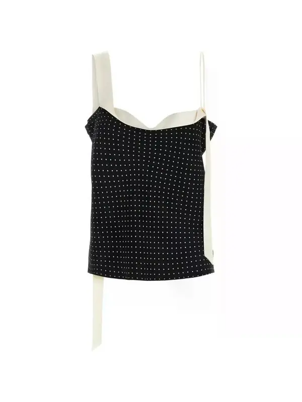 TOM FORD Polka Dot Tuxedo Band Top