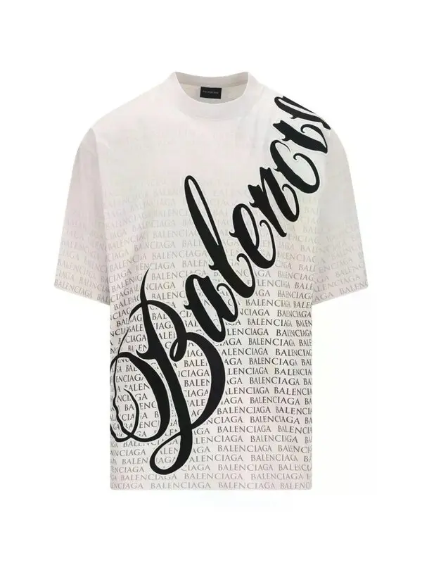 Balenciaga Logo-lettering T-shirt - White