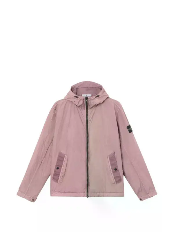 Stone Island Hooded Jacket With Logo Patch