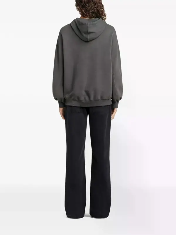 COURREGES Logo-embroidered Hoodie - Grey