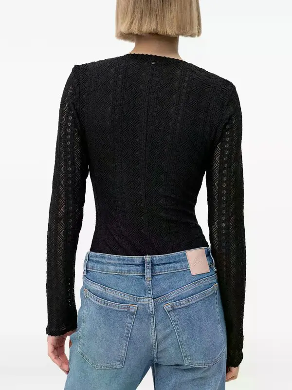 BOSS V-neck Long-sleeve Bodysuit