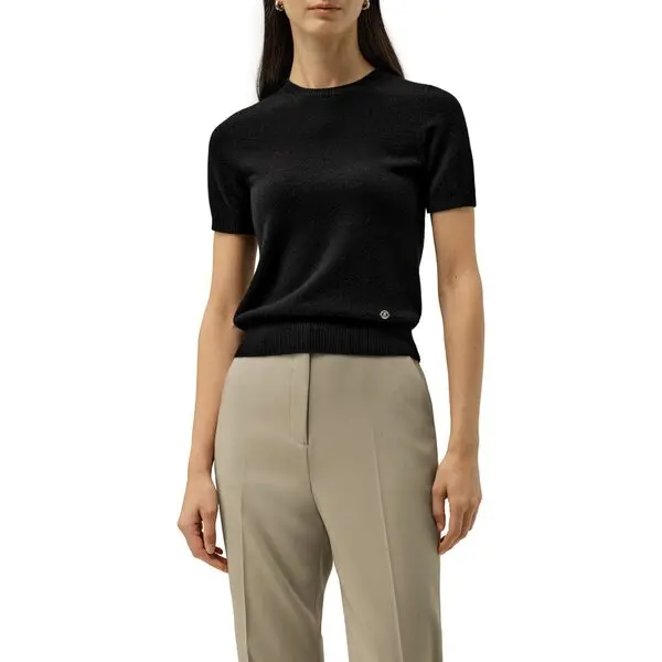 Lilysilk Cashmere Fitted Top - Black