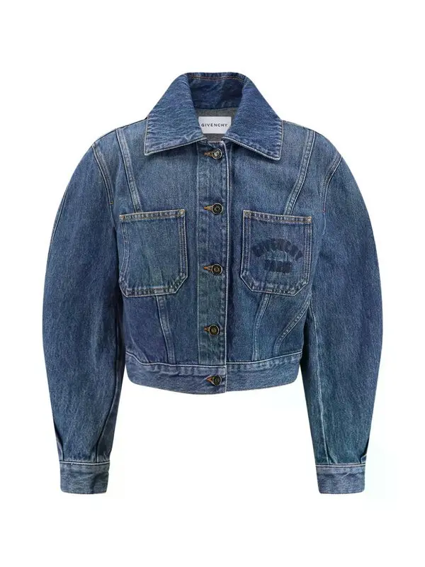 Givenchy Cropped Denim Jacket - Blue