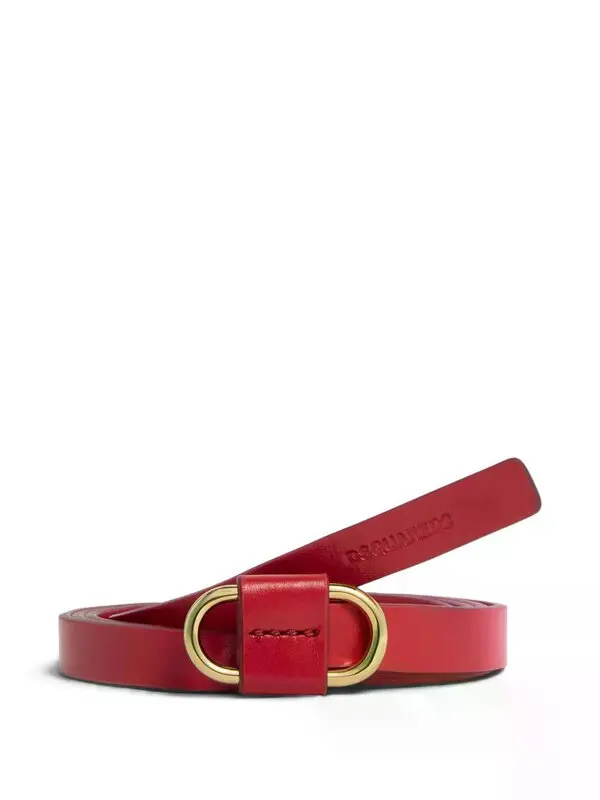 Dsquared2 Twin Belt With Gold-tone Hardware - Red