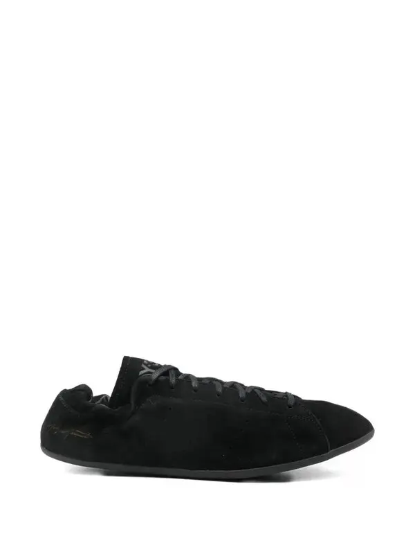 Y3 Leather Lace-up Sneakers - Black