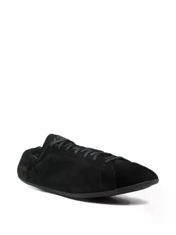 Y3 Leather Lace-up Sneakers - Black