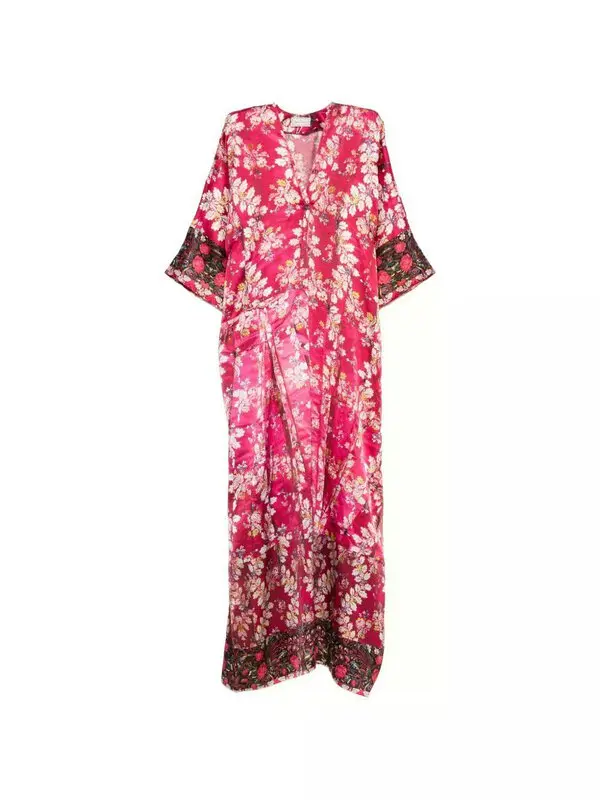 PIERRE-LOUIS MASCIA Floral V-neck Maxi Dress - Pink
