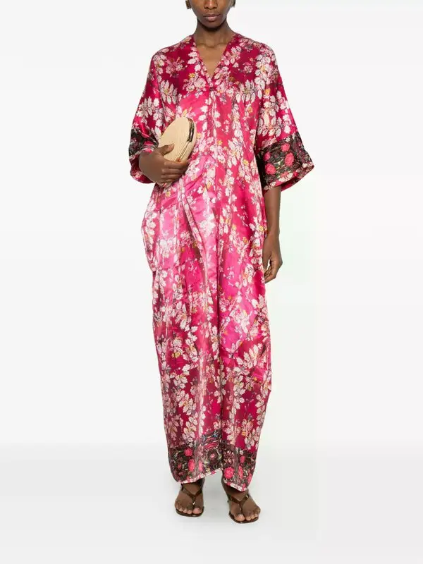 PIERRE-LOUIS MASCIA Floral V-neck Maxi Dress