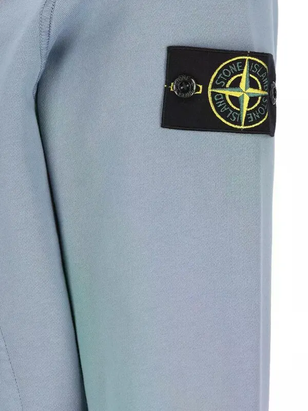 Stone Island Zip-up Cotton Hoodie - Blue