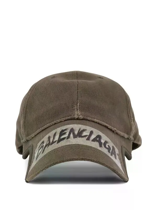 Balenciaga Logo Detailed Cap - Green