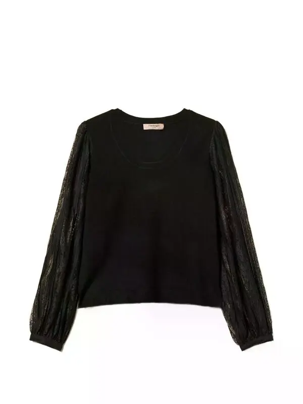 TWINSET Lace-sleeve Blouse