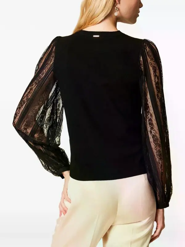 TWINSET Lace-sleeve Blouse