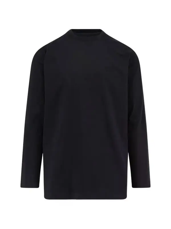 Y3 Logo-print Long-sleeved T-shirt - Black