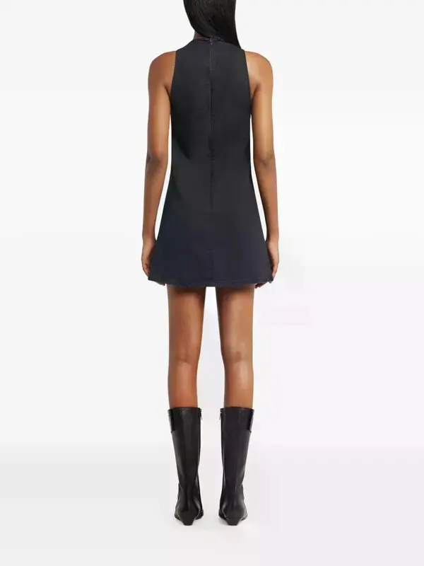COURREGES Sleeveless Denim Dress - Black