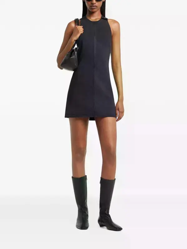 COURREGES Sleeveless Denim Dress - Black