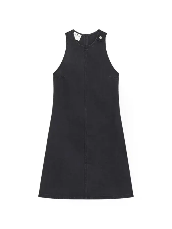 COURREGES Sleeveless Denim Dress - Black