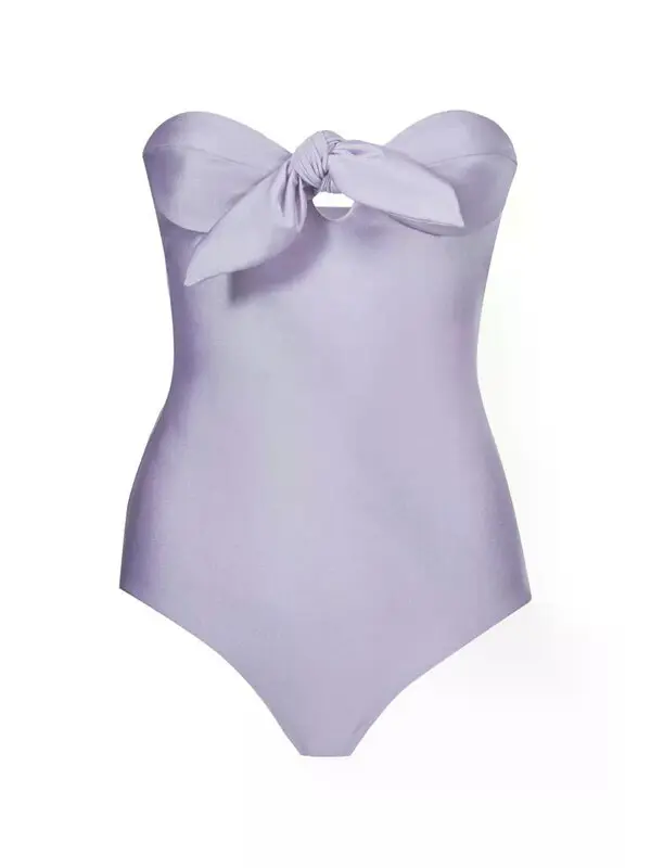 TALLER MARMO Knot Bandeau Swimsuit - Purple