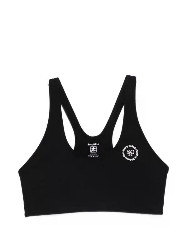 SPORTY & RICH Srhwc Logo Cropped Sports Bra