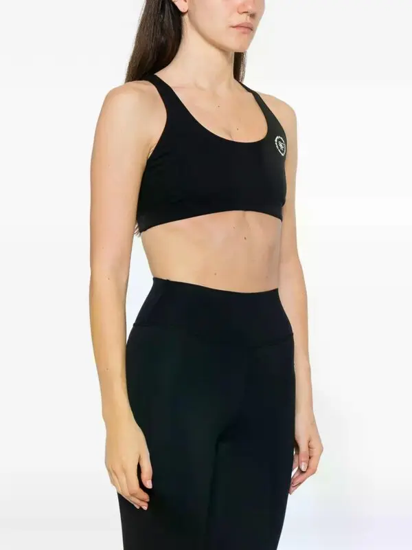 SPORTY & RICH Srhwc Logo Cropped Sports Bra