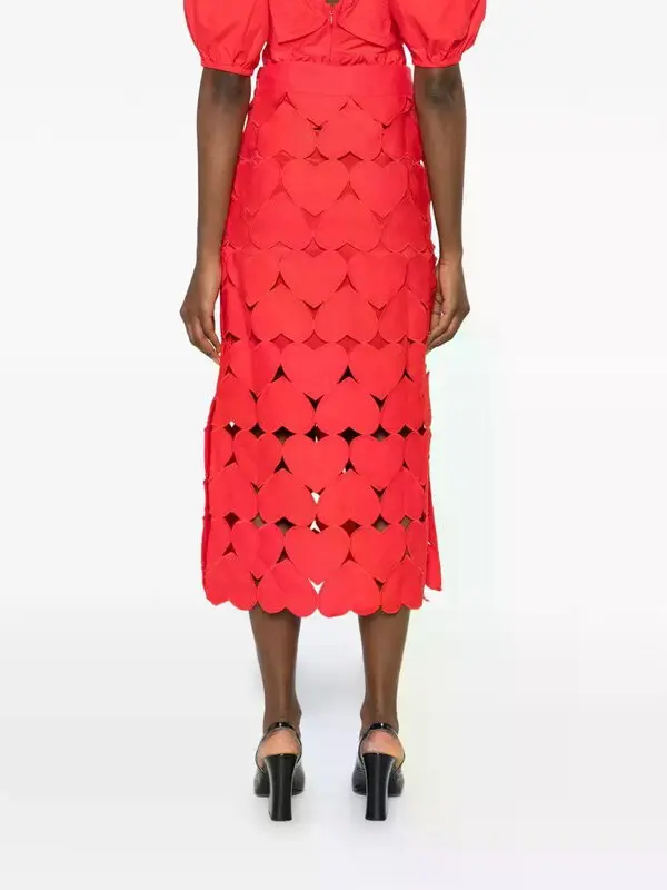 Farm Rio Heart Midi Skirt