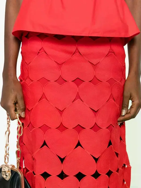 Farm Rio Heart Midi Skirt