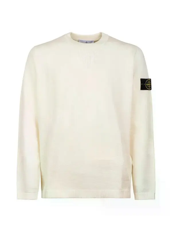 Stone Island Logo-patch Waffle Knit Sweater