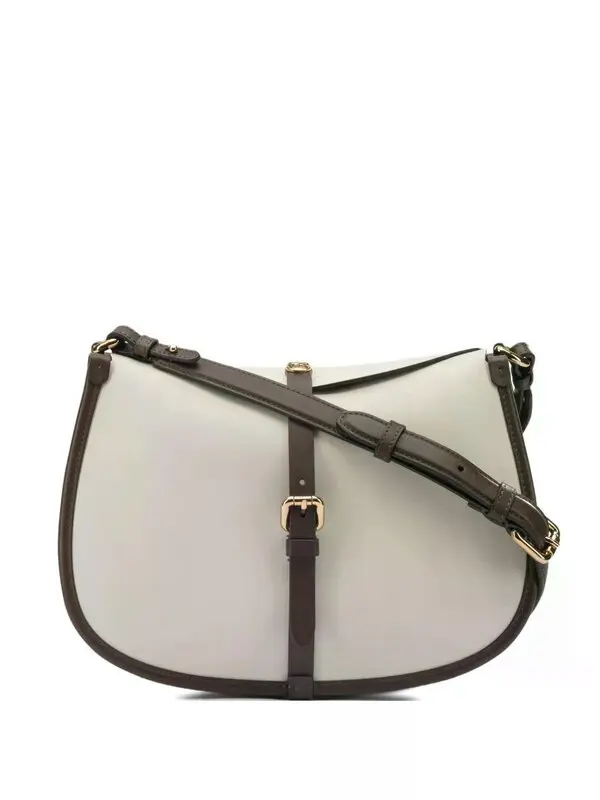Etro Leather Cross Body Bag With Pony Buckle - Neutrals