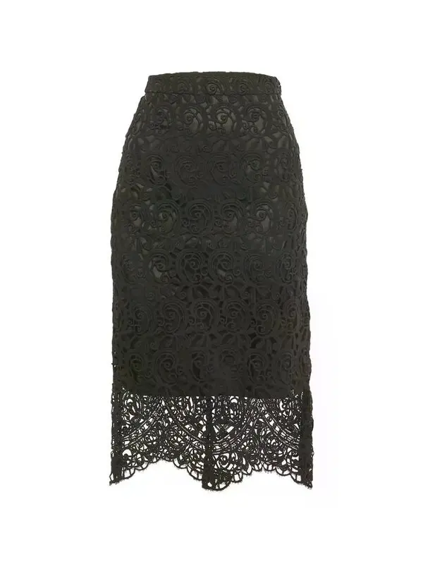Burberry Lace Midi Pencil Skirt
