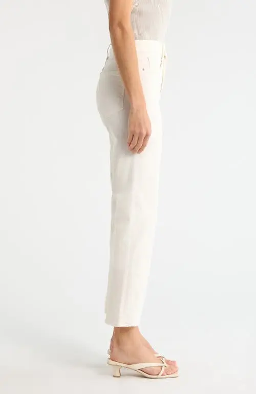 Paige Stevie High-waist Straight Leg Jeans - Cream Cloud