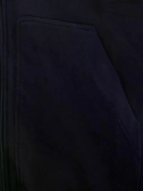 Brunello Cucinelli Techno Cotton French Terry Sleeveless Zipper Hooded Sweatshirt - Blue