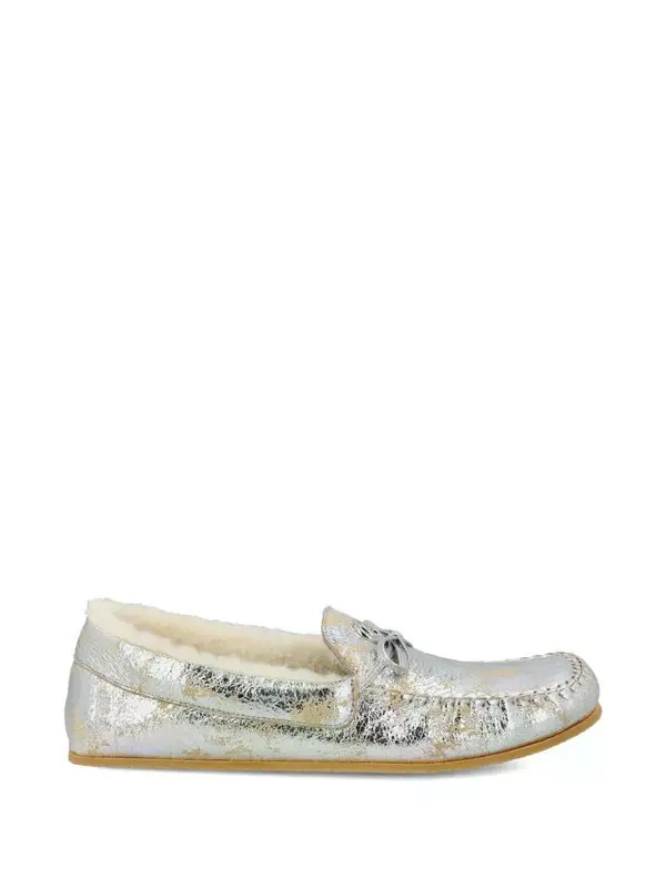 Gucci Logo-plaque Knot-detail Loafers