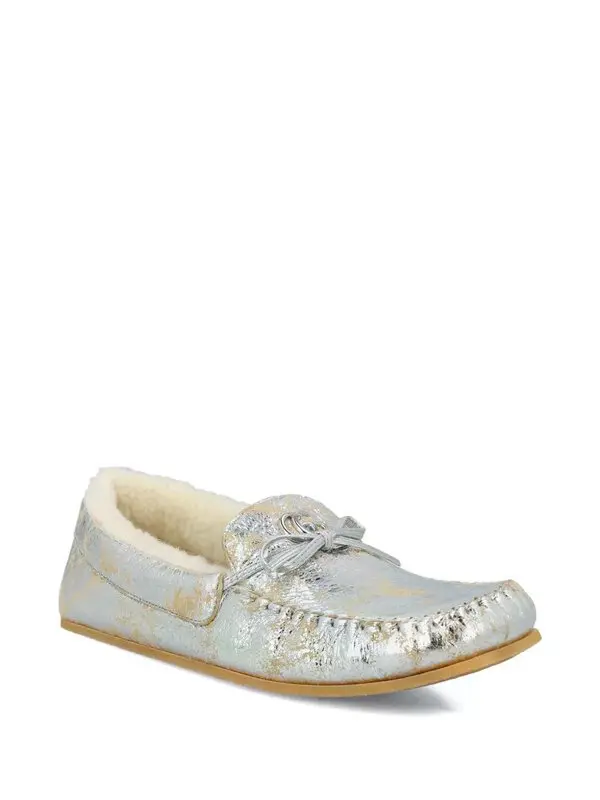 Gucci Logo-plaque Knot-detail Loafers