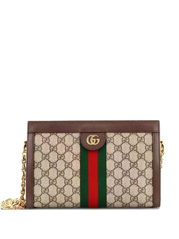 Gucci Ophidia Chain Shoulder Bag - Brown