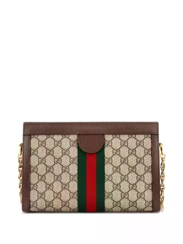 Gucci Ophidia Chain Shoulder Bag - Brown